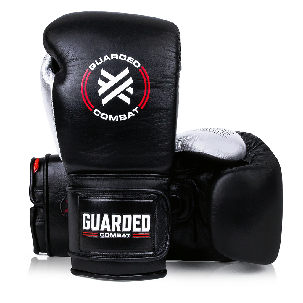 CALIBRE PRO BOXING GLOVES - STRAP - BLACK / CHROME – Guarded Combat
